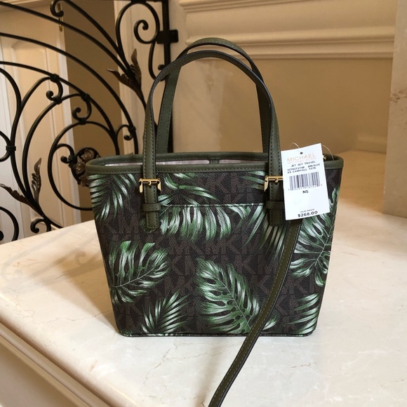 Michael Kors | Bags | Nwt Michael Kors Palm Tree Xs Carryall Tote Purse ...